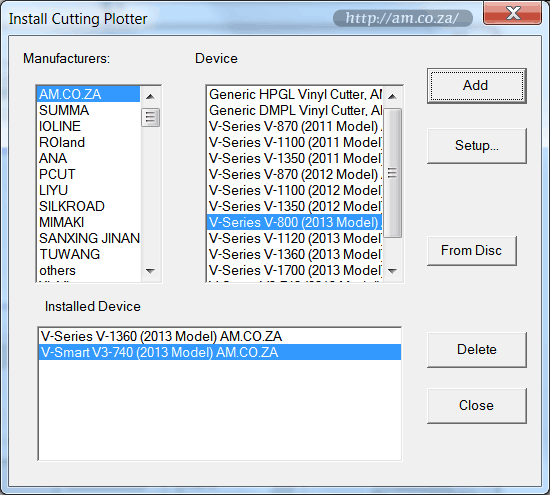 Install Vinyl Cutting Plotter in Artcut Software